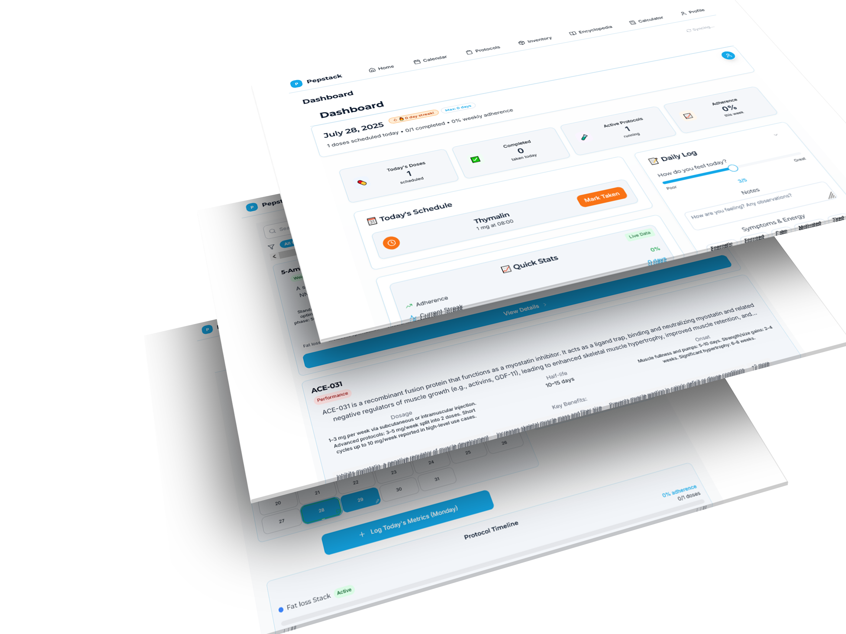Pepstack - Peptide Protocol Manager